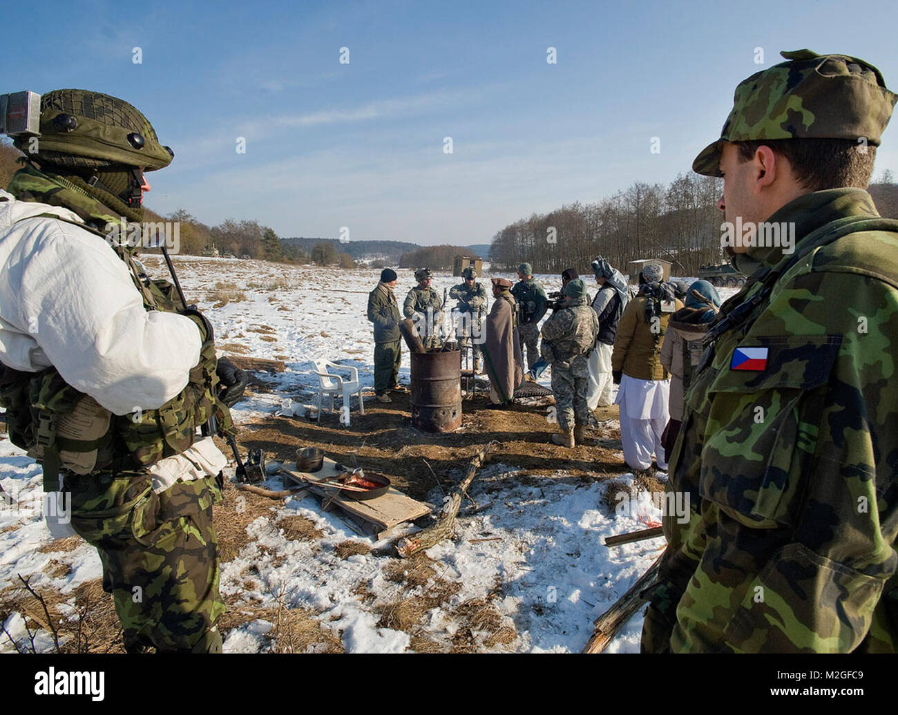 Members of the Czech Republic Army, role-playing as Afghan National ...