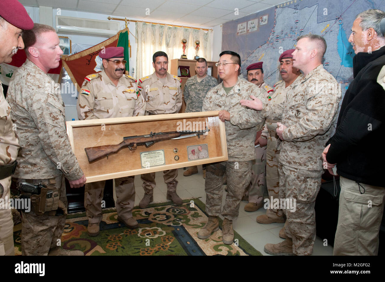 Marine Lt. Col. Terry Trenchard of the 7th Division Military Transition ...