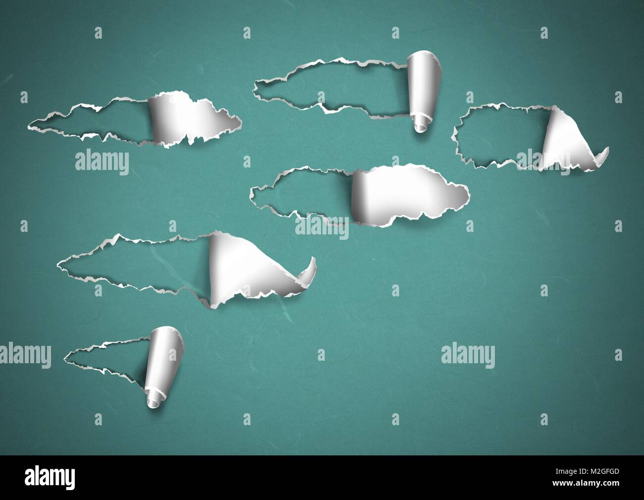 Torn paper ripped markings Stock Photo - Alamy