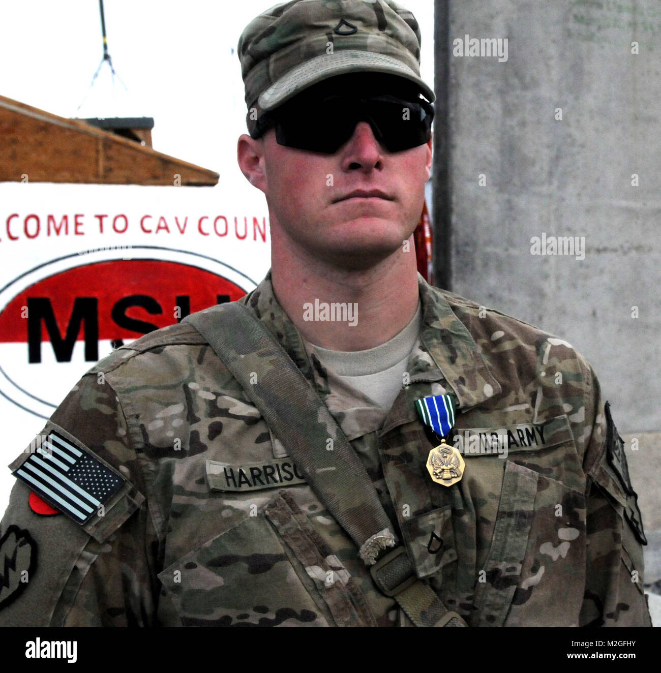 U.S. Army Pfc. Joshua Harrison, a Montvale, VA., native recieved the ...