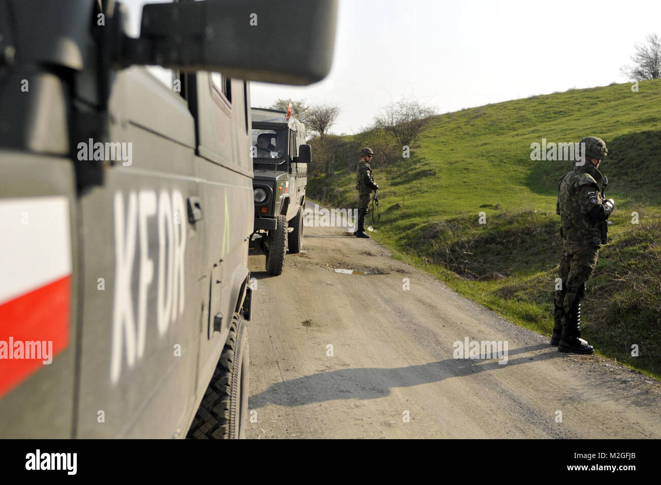 Polish soldiers stand watch during medical exercise by EUCOM Stock ...