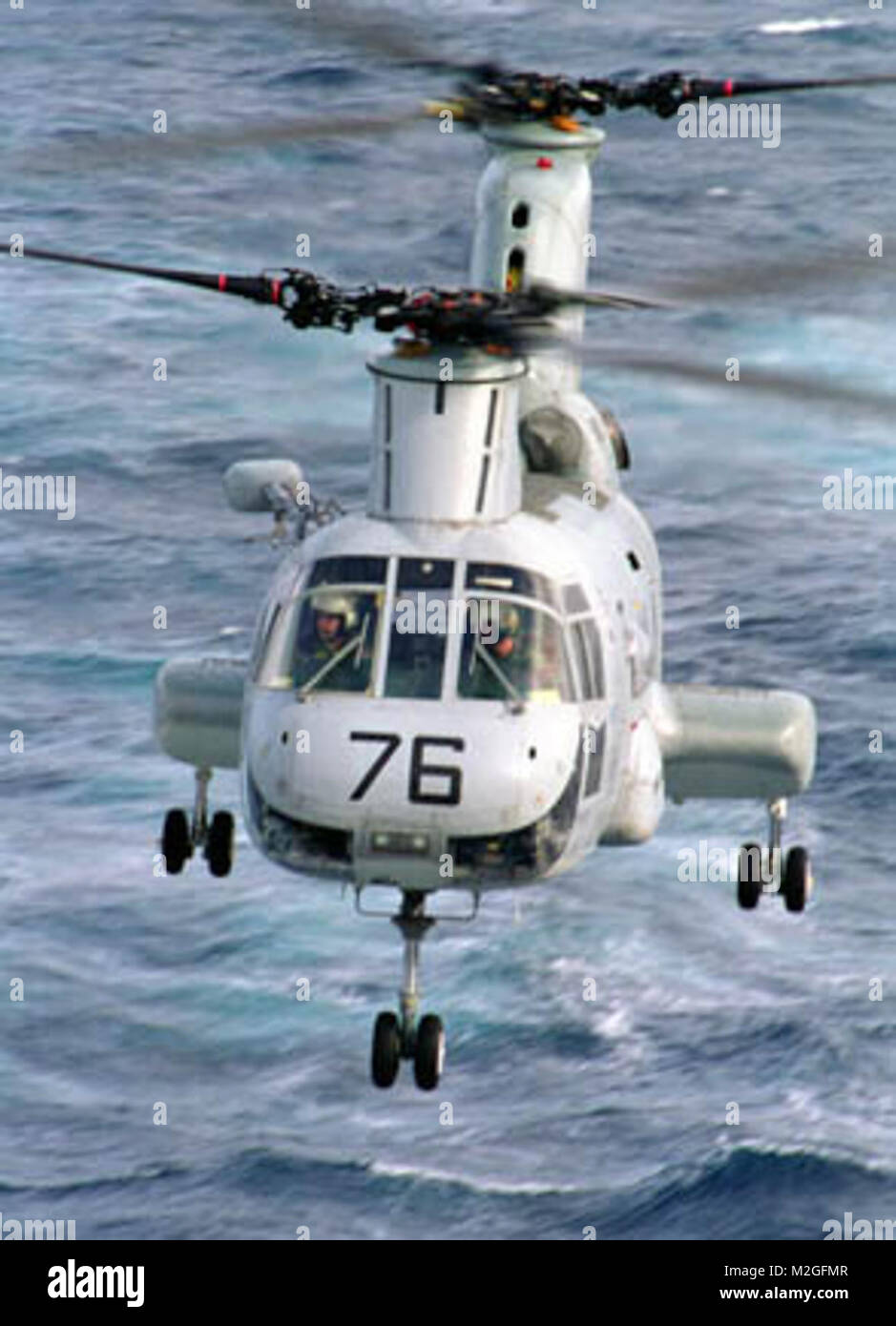 A CH-46 from Helicopter Combat Support Squadron ELEVEN, Naval Air ...