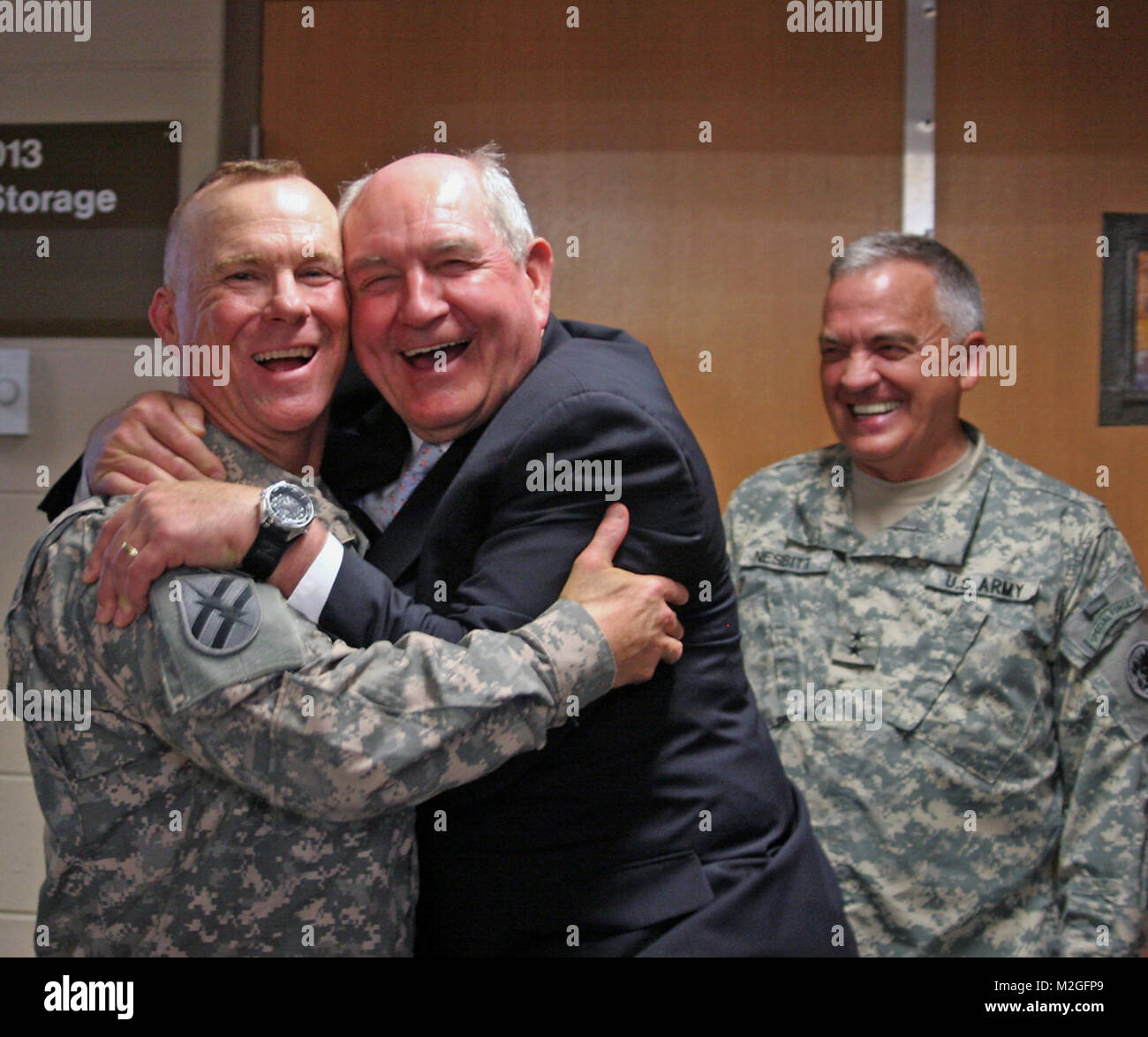Command Sgt. Maj. Michael Hurndon receives a u201cwelcome home hug ...