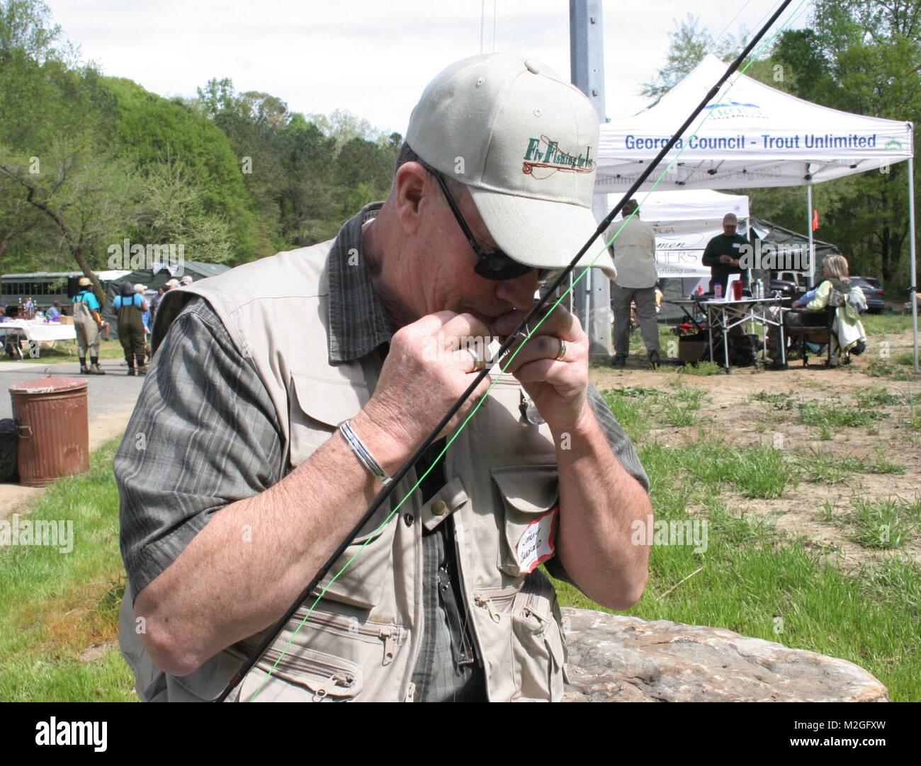 Brigadier Gen. Jerry Bradford ties on his bai by Georgia National Guard ...