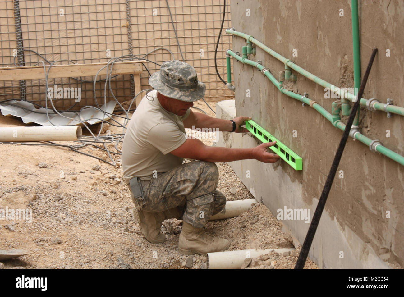 Line for a new pipe by 1st Armored Division and Fort Bliss Stock Photo ...