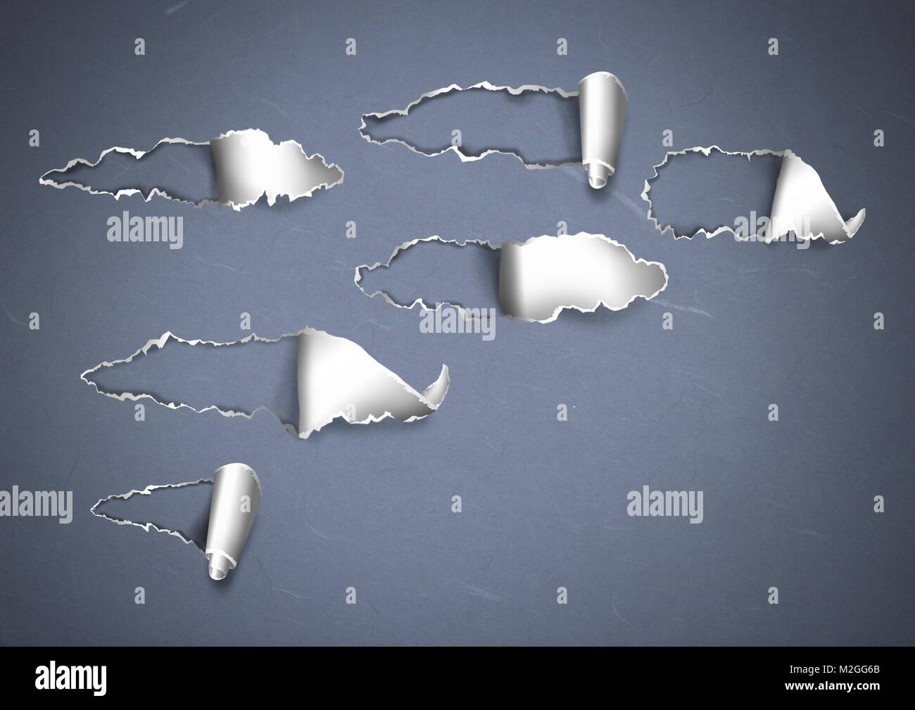 Torn paper ripped markings Stock Photo - Alamy