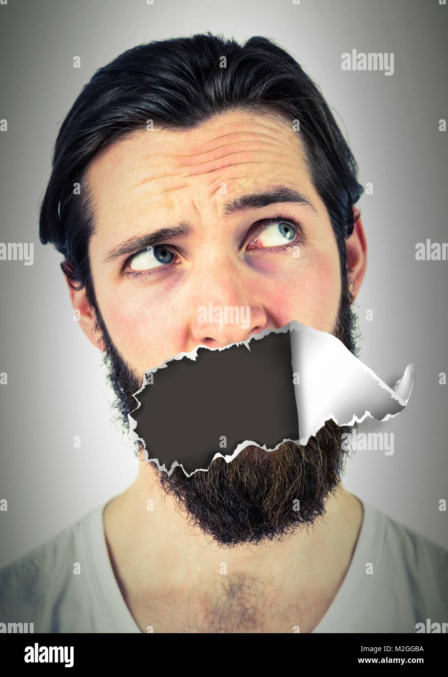 Human head paper cut 3d hi-res stock photography and images - Alamy