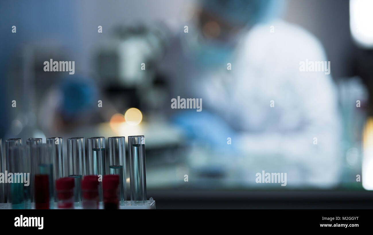 Male lab assistant conducting genetic examination, conducting DNA ...