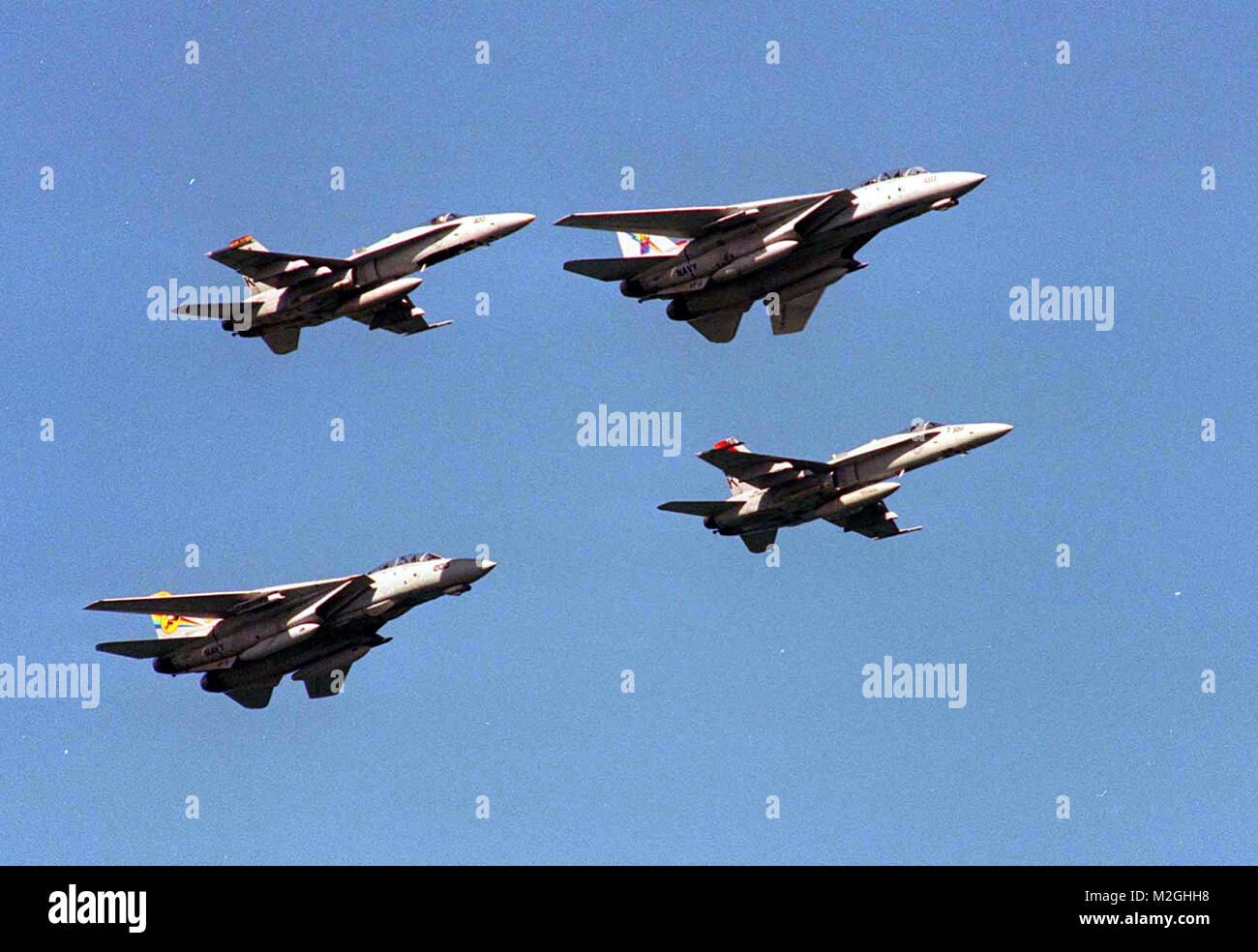 Navy aircraft fly in formation over San Francisco Bay during Fleet Week ...