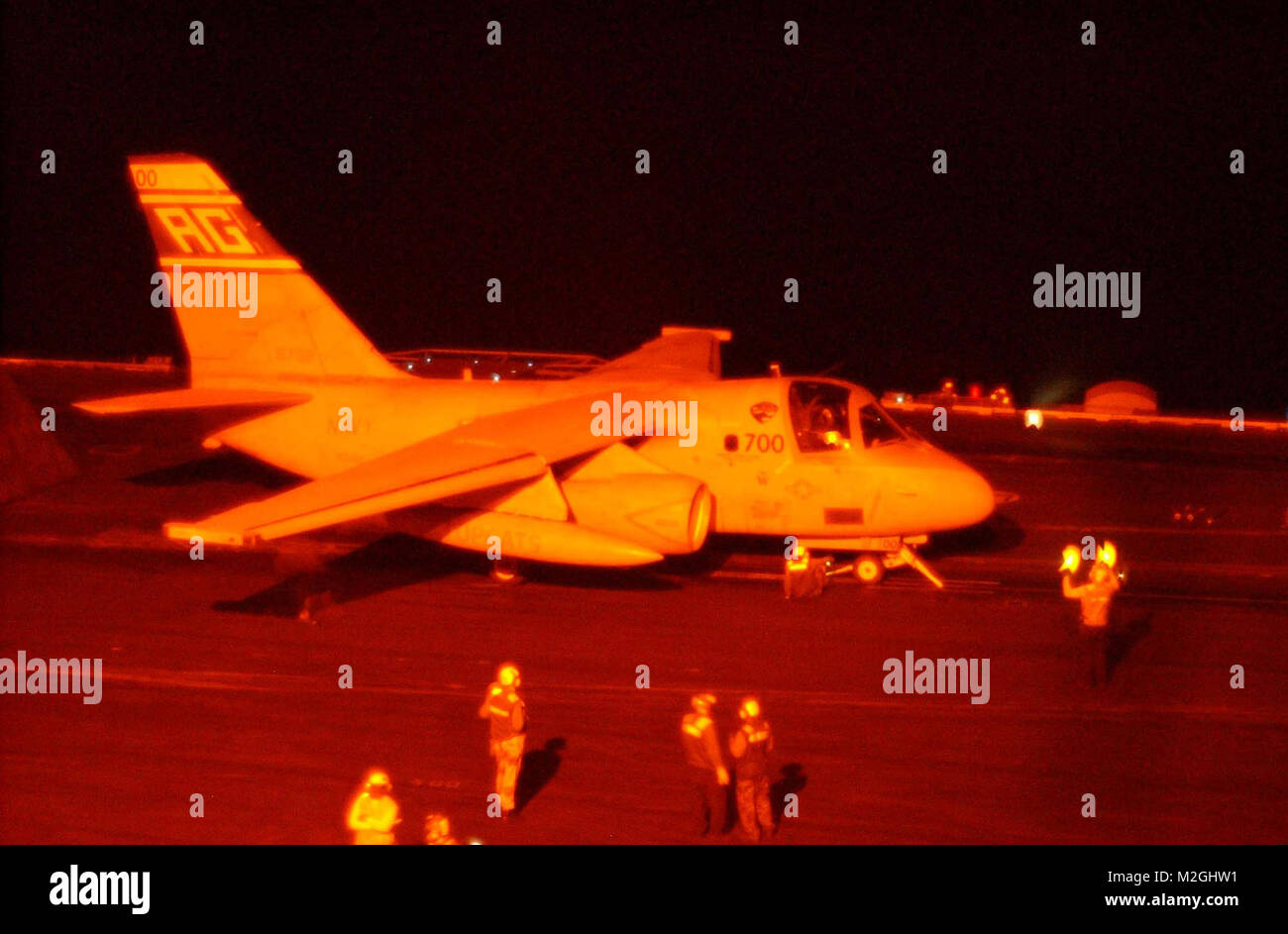 An S-3B Viking of the VS-31 "Top Cats" prepares to launch from the USS ...