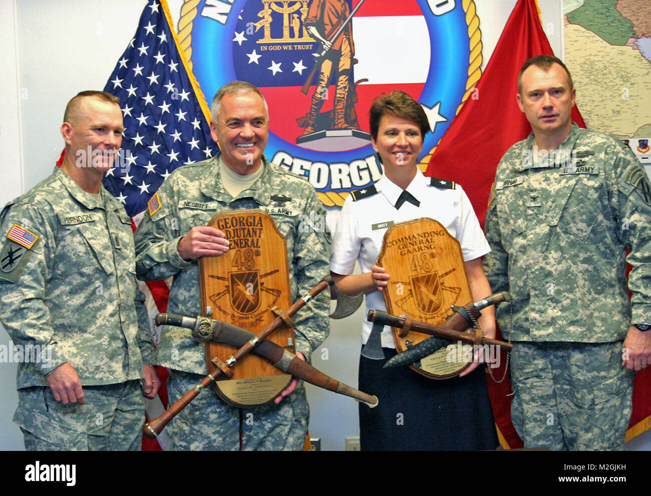 Georgia TAG and Army Guard Commander receive 'Macon Madmen' Tomahawk ...