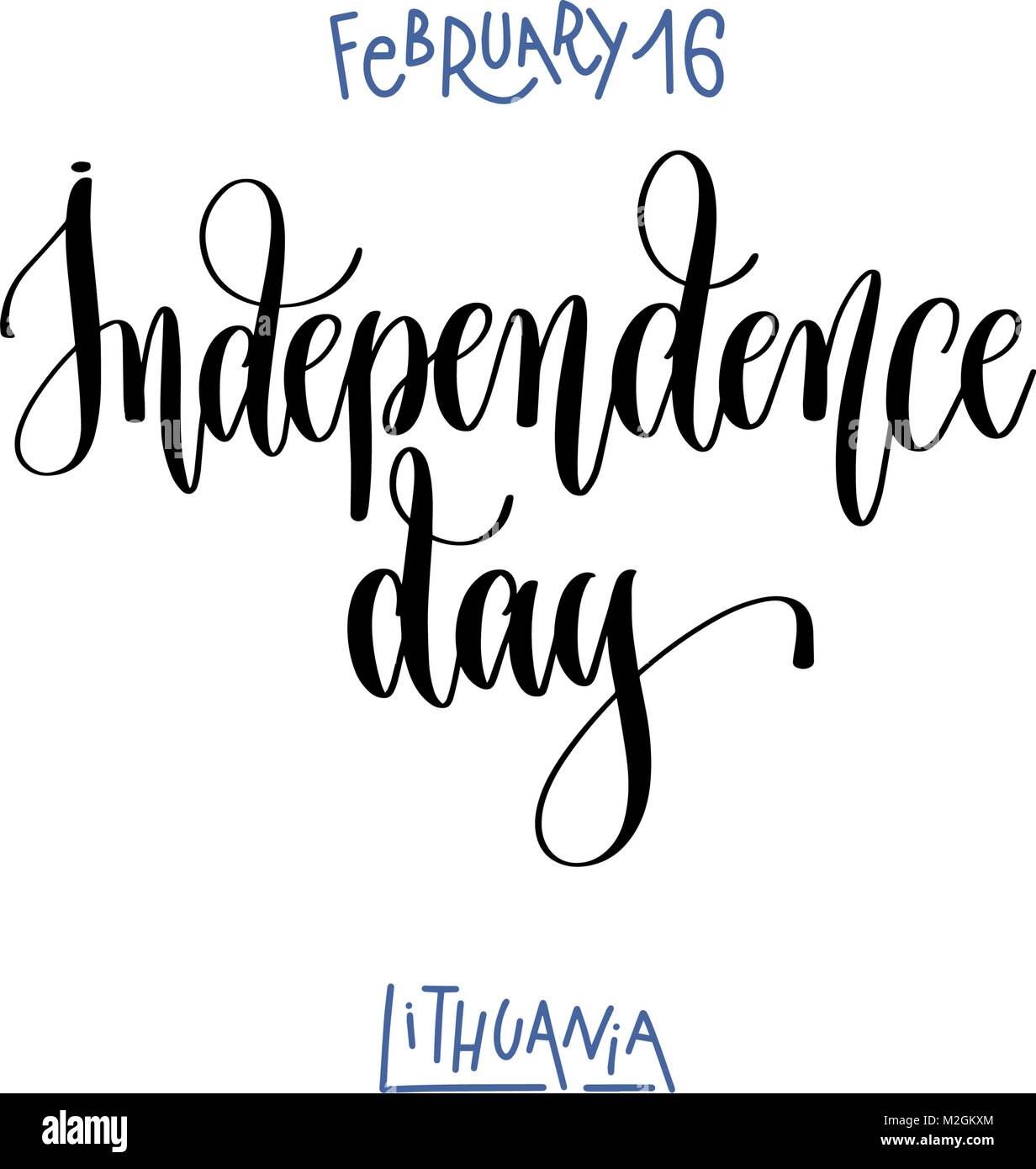 Happy independence day handwritten calligraphy hi-res stock photography ...