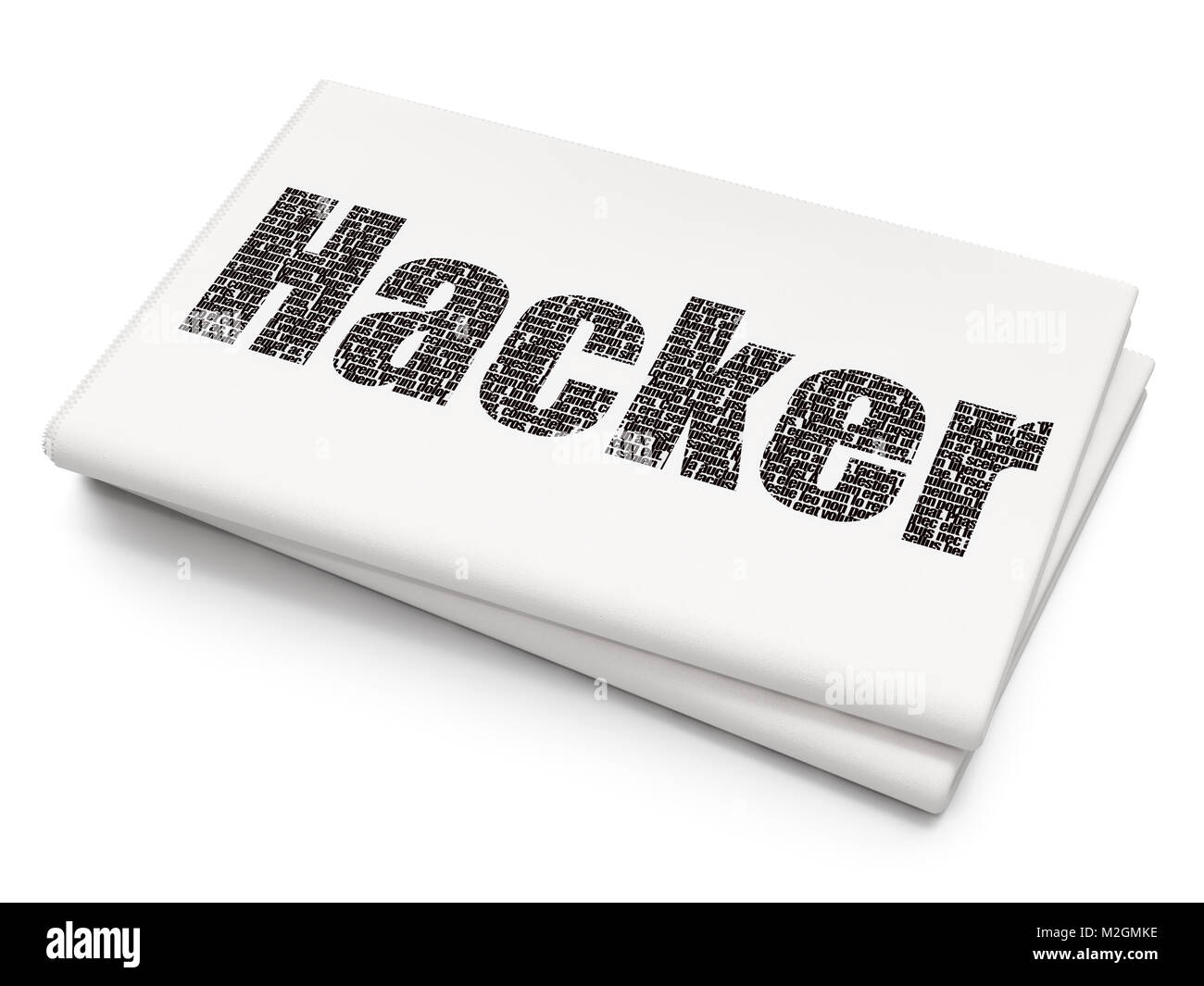 Privacy concept: Hacker on Blank Newspaper background Stock Photo - Alamy