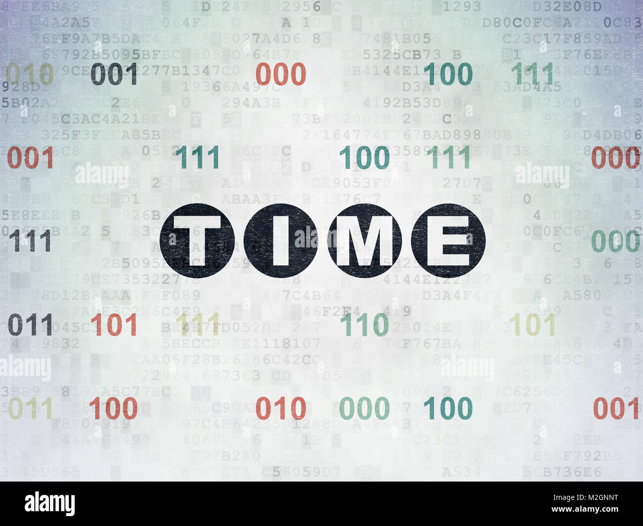 Timeline concept: Time on Digital Data Paper background Stock Photo - Alamy