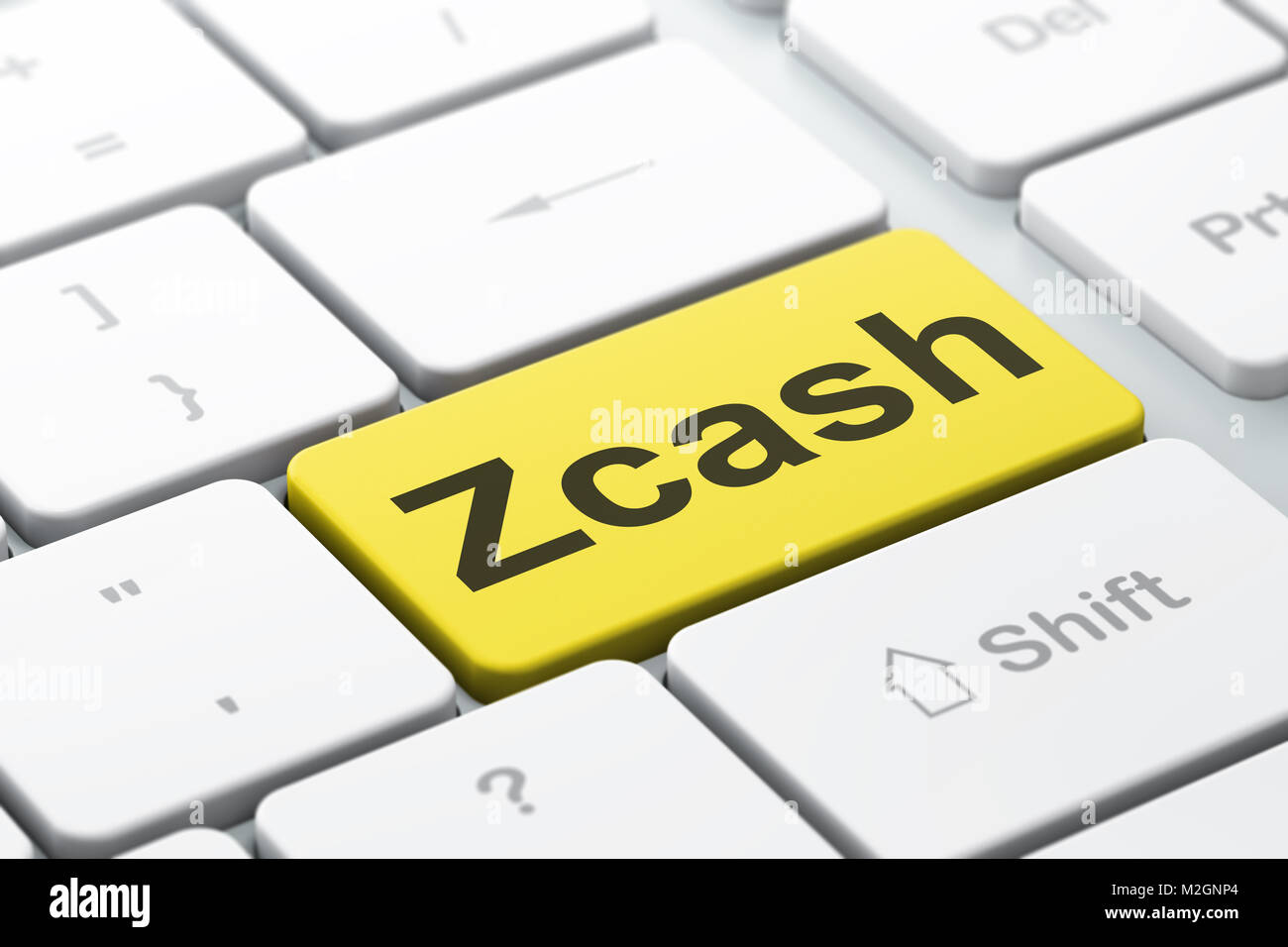 Blockchain concept: Zcash on computer keyboard background Stock Photo ...