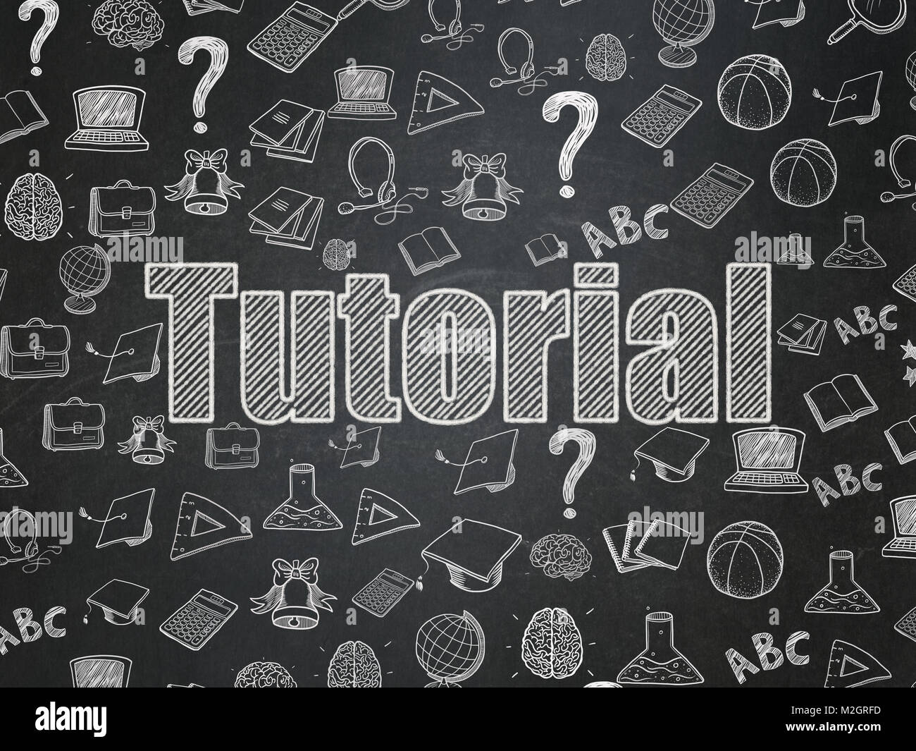 Education concept: Tutorial on School board background Stock Photo - Alamy