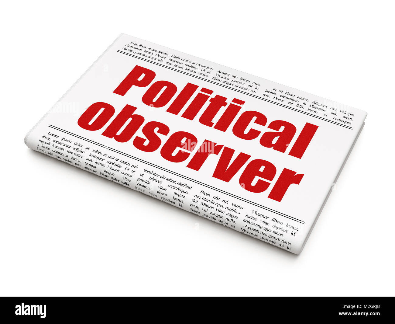 Politics concept: newspaper headline Political Observer Stock Photo - Alamy