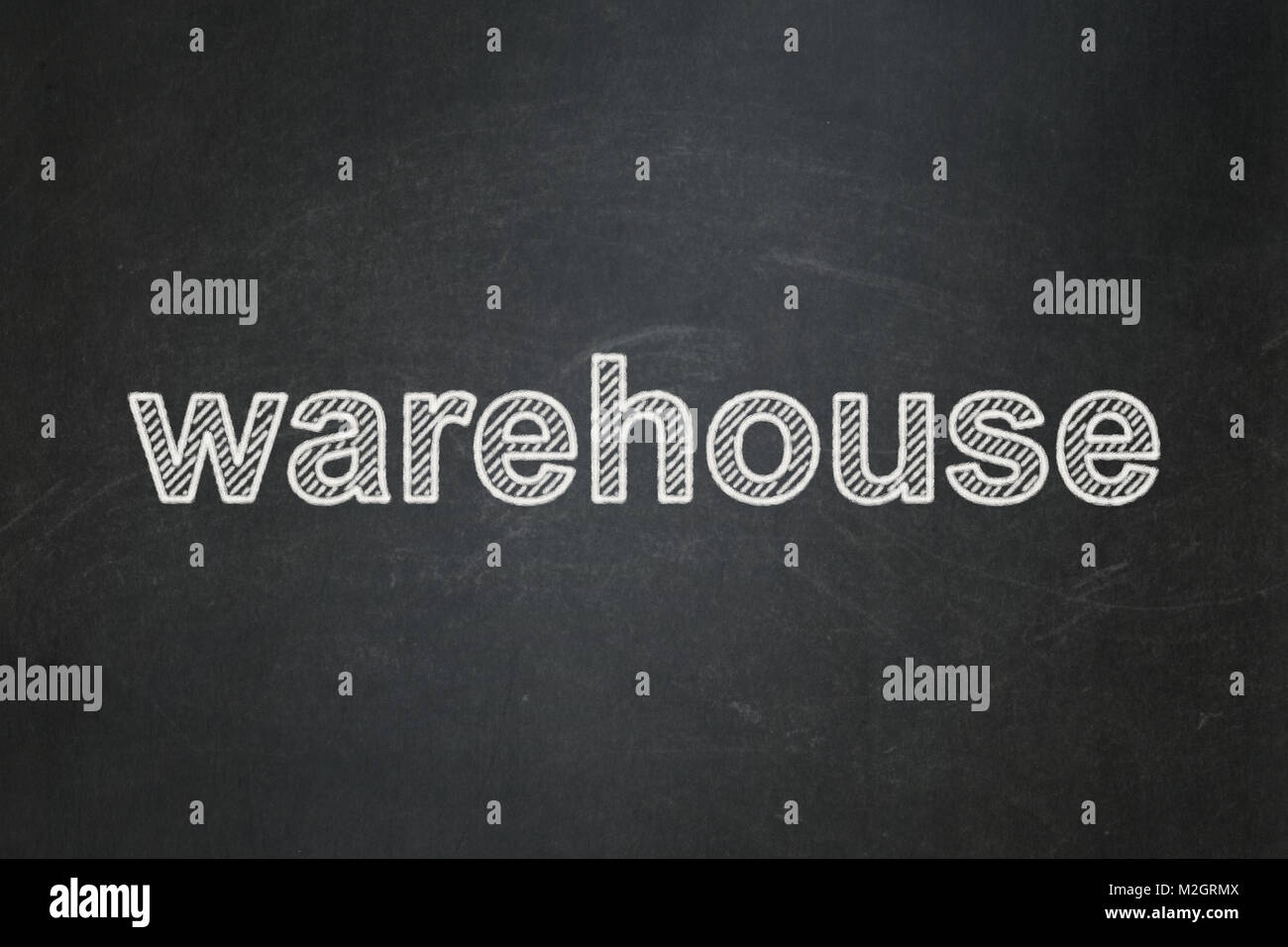 Industry concept: Warehouse on chalkboard background Stock Photo - Alamy