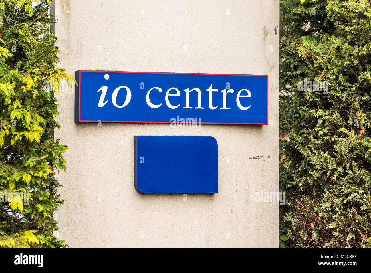 Northampton UK January 11 2018: IO Centre logo sign post Stock Photo ...