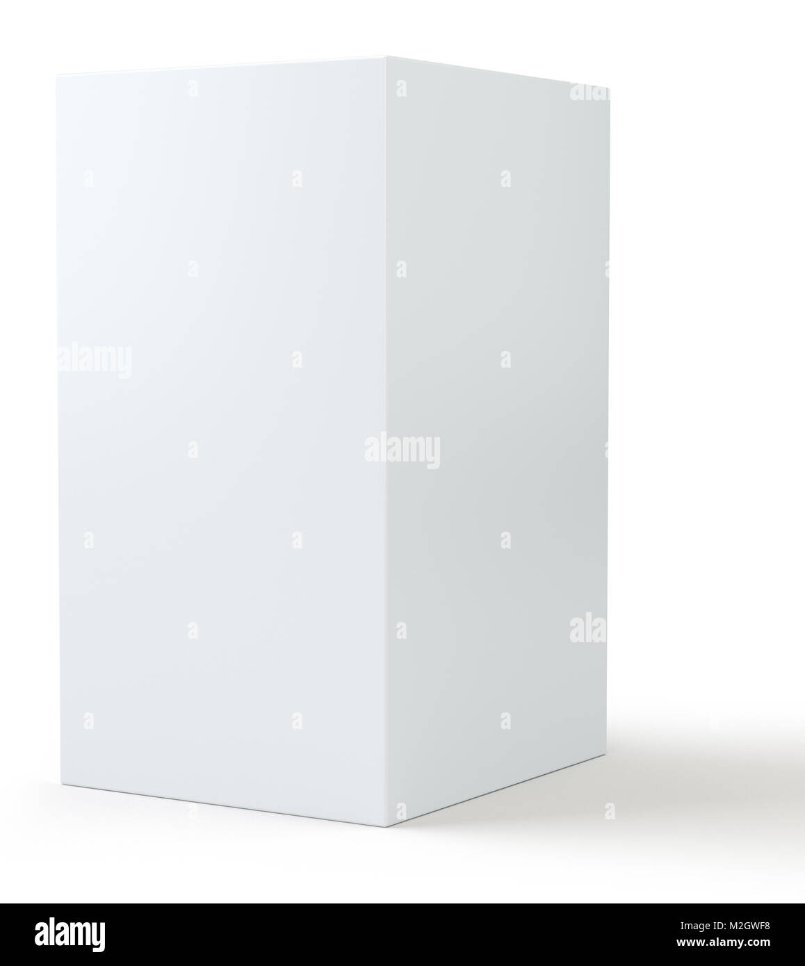 White box cube in studio background. Blank empty package 3d ...