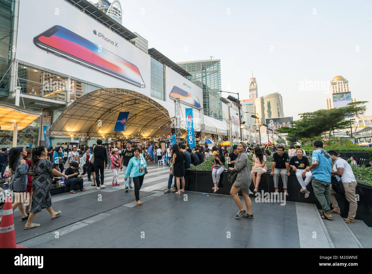 People walk in Ratchadamri Road in Bangkok, Tailand Stock Photo - Alamy