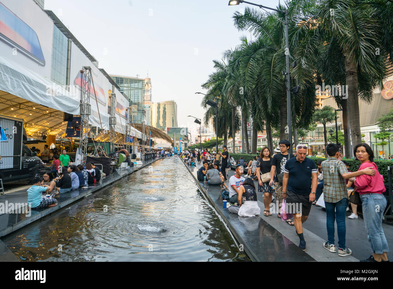People walk in Ratchadamri Road in Bangkok, Tailand Stock Photo - Alamy