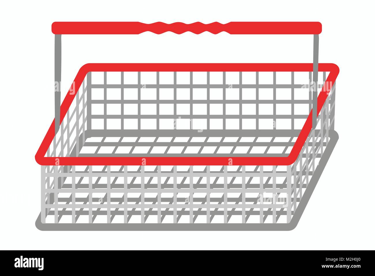 illustration of empty shopper basket for supermarket or store, vector ...