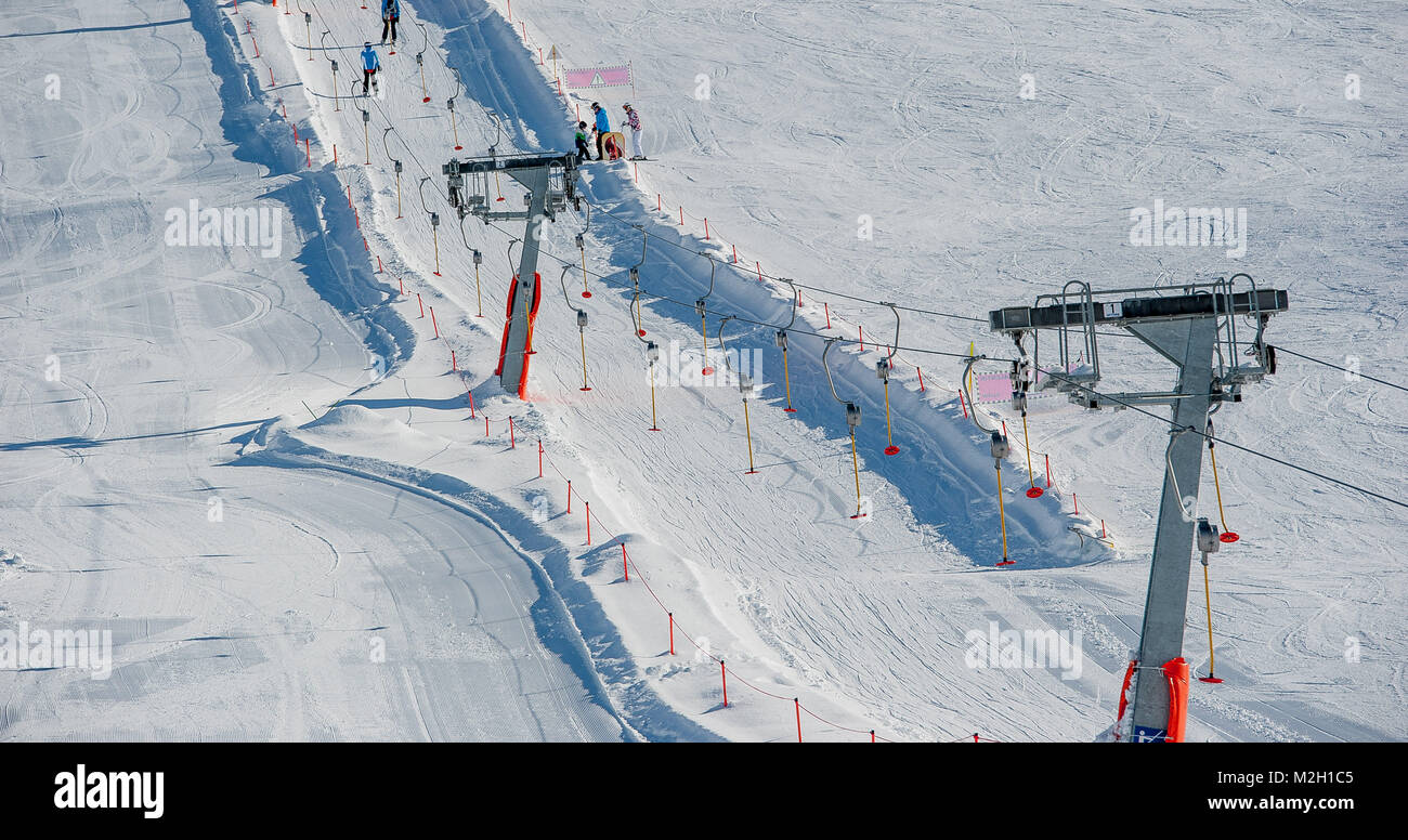 ski slope with ski lift Stock Photo - Alamy