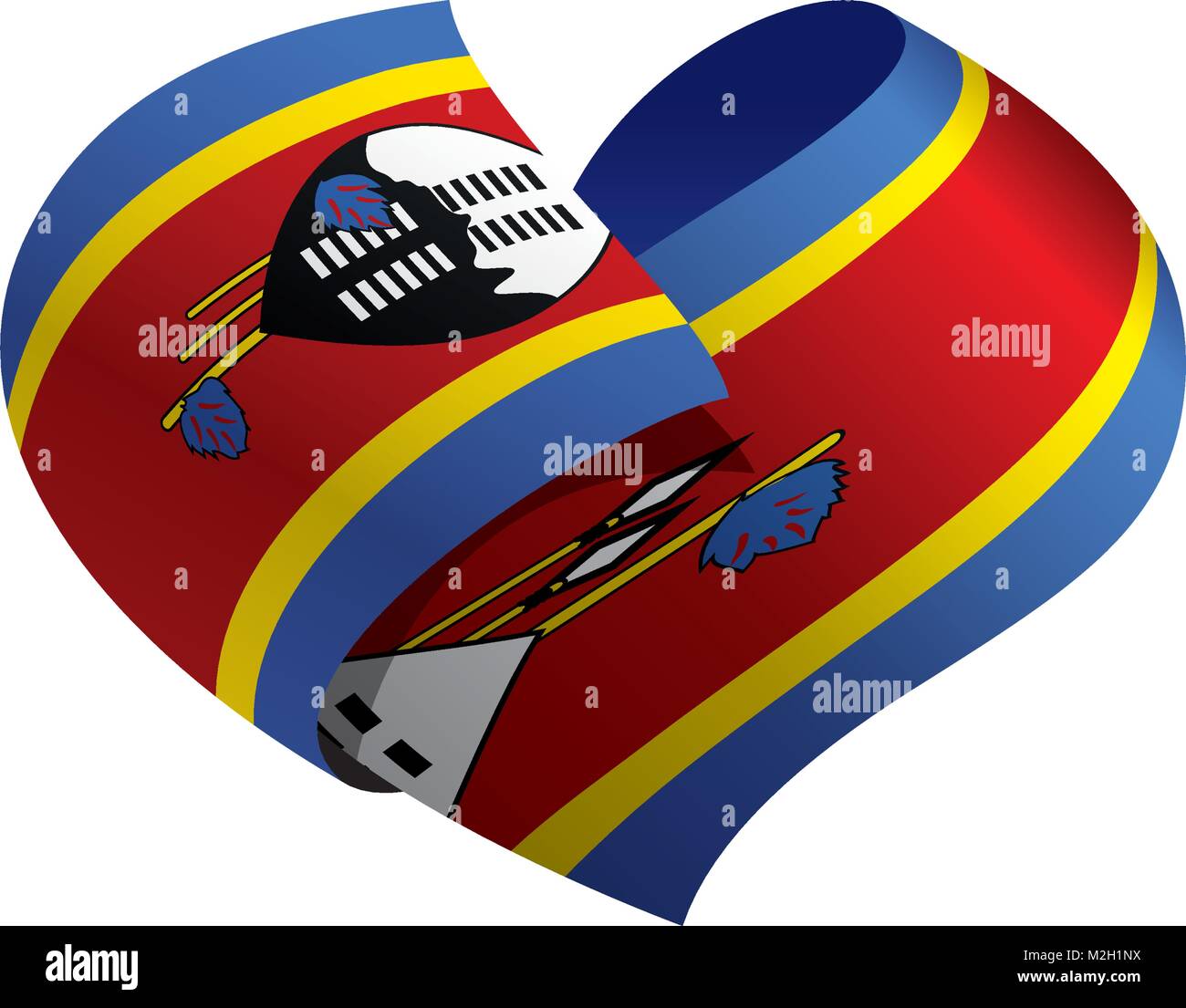 Swaziland Flag Vector Illustration Stock Vector Image And Art Alamy