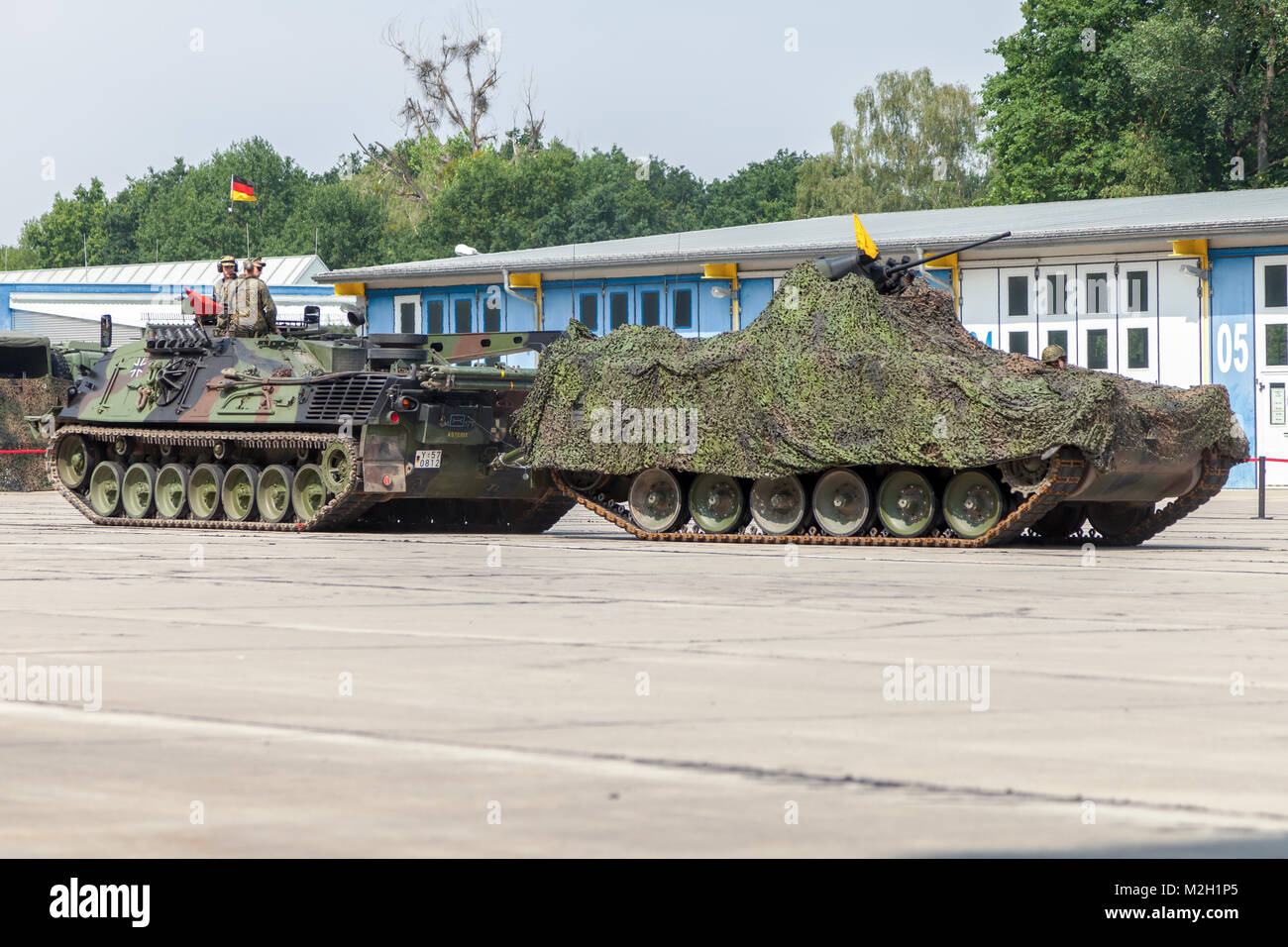 BURG / GERMANY - JUNE 25, 2016: german armored recovery vehicle ...
