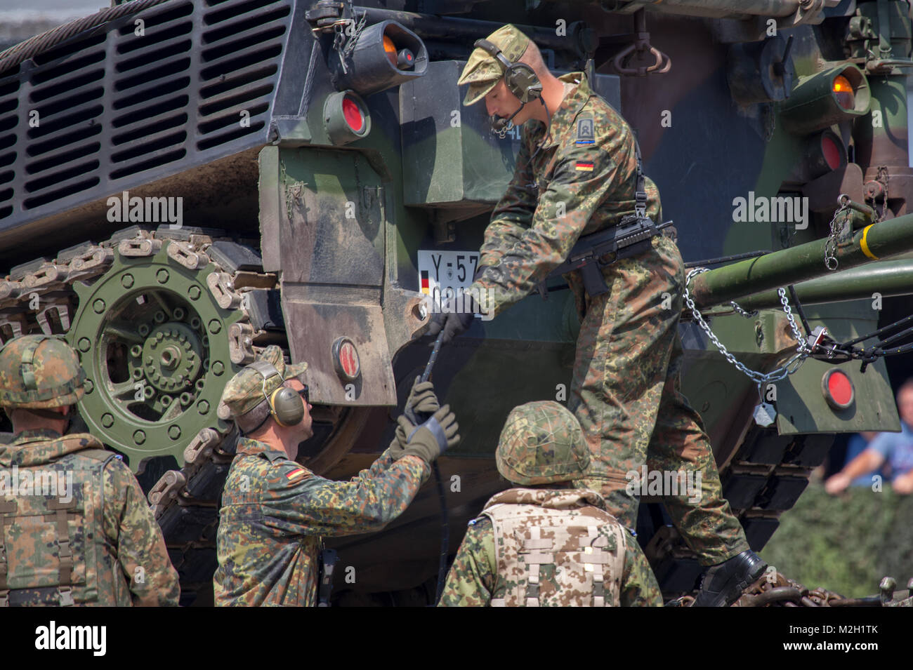BURG / GERMANY - JUNE 25, 2016: german armored recovery vehicle ...