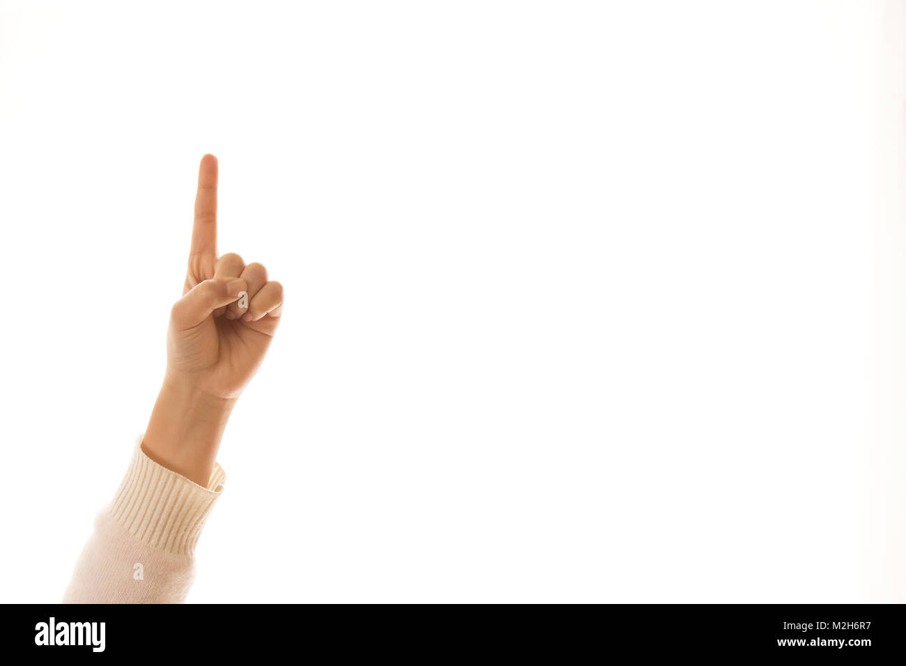 A hand sign indicating the number one Stock Photo - Alamy