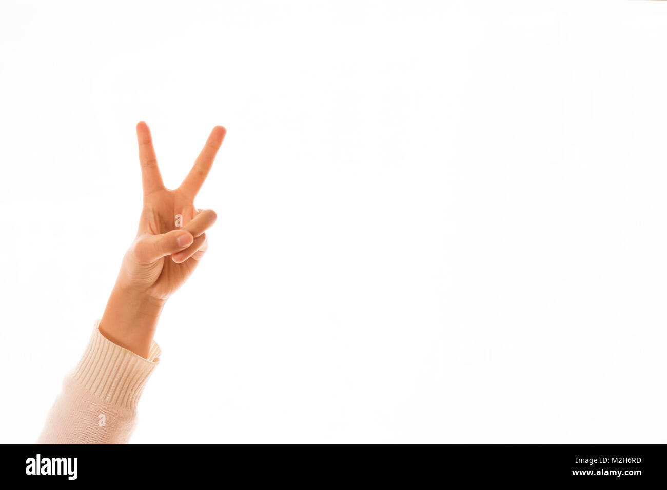 A hand sign indicating the number Stock Photo - Alamy