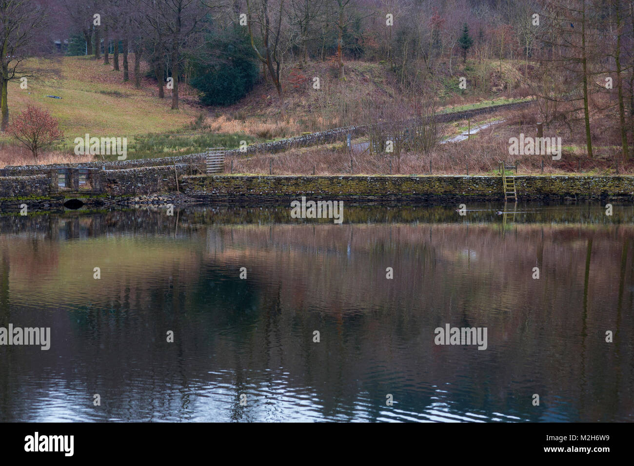 Ridgegate Reservoir in Macclesfield Forest on A Dank February Day Stock ...