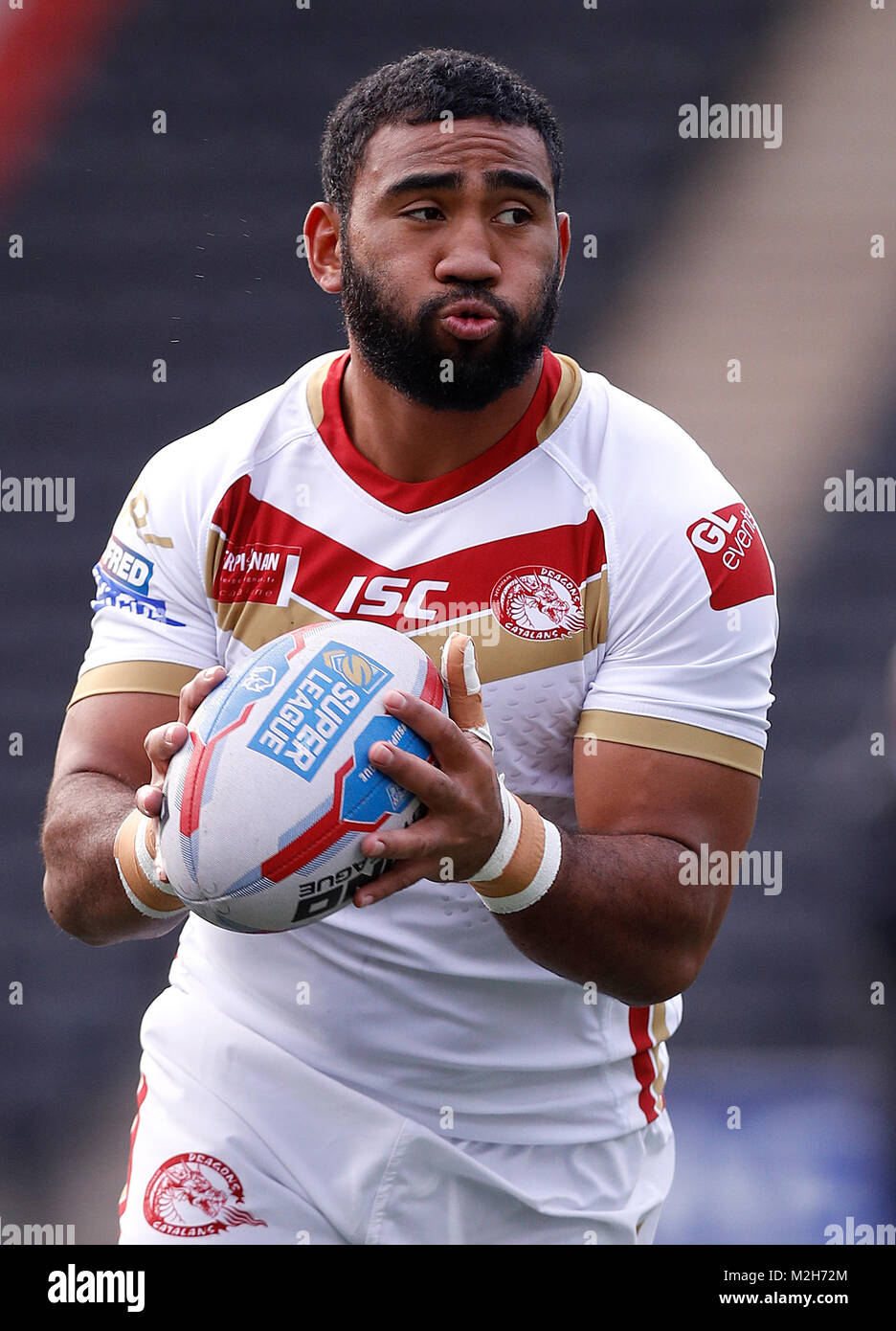 Catalans Dragons' Samisoni Langi, during the Betfred Super League match ...