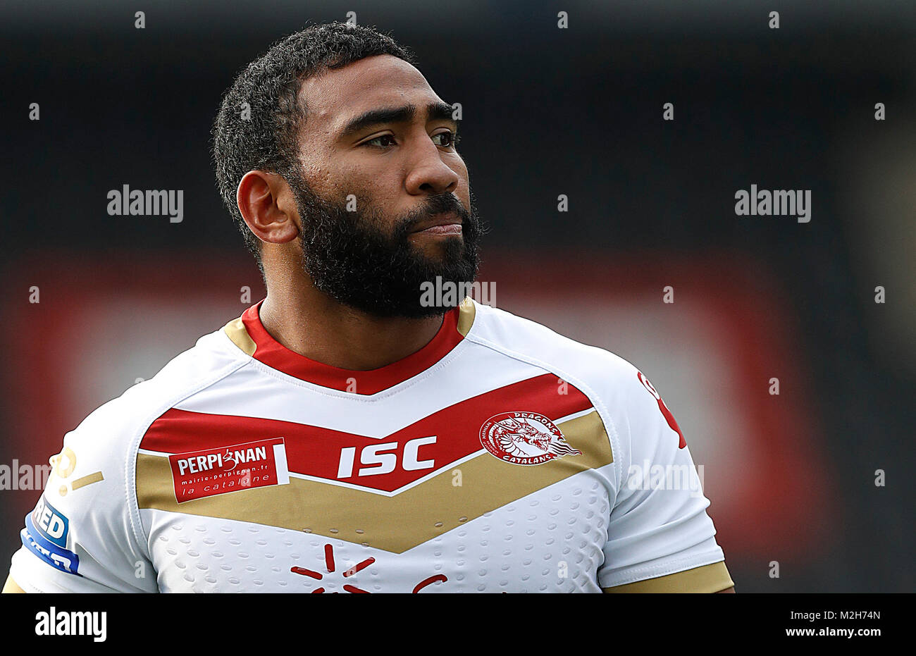 Catalans Dragons' Samisoni Langi, during the Betfred Super League match ...