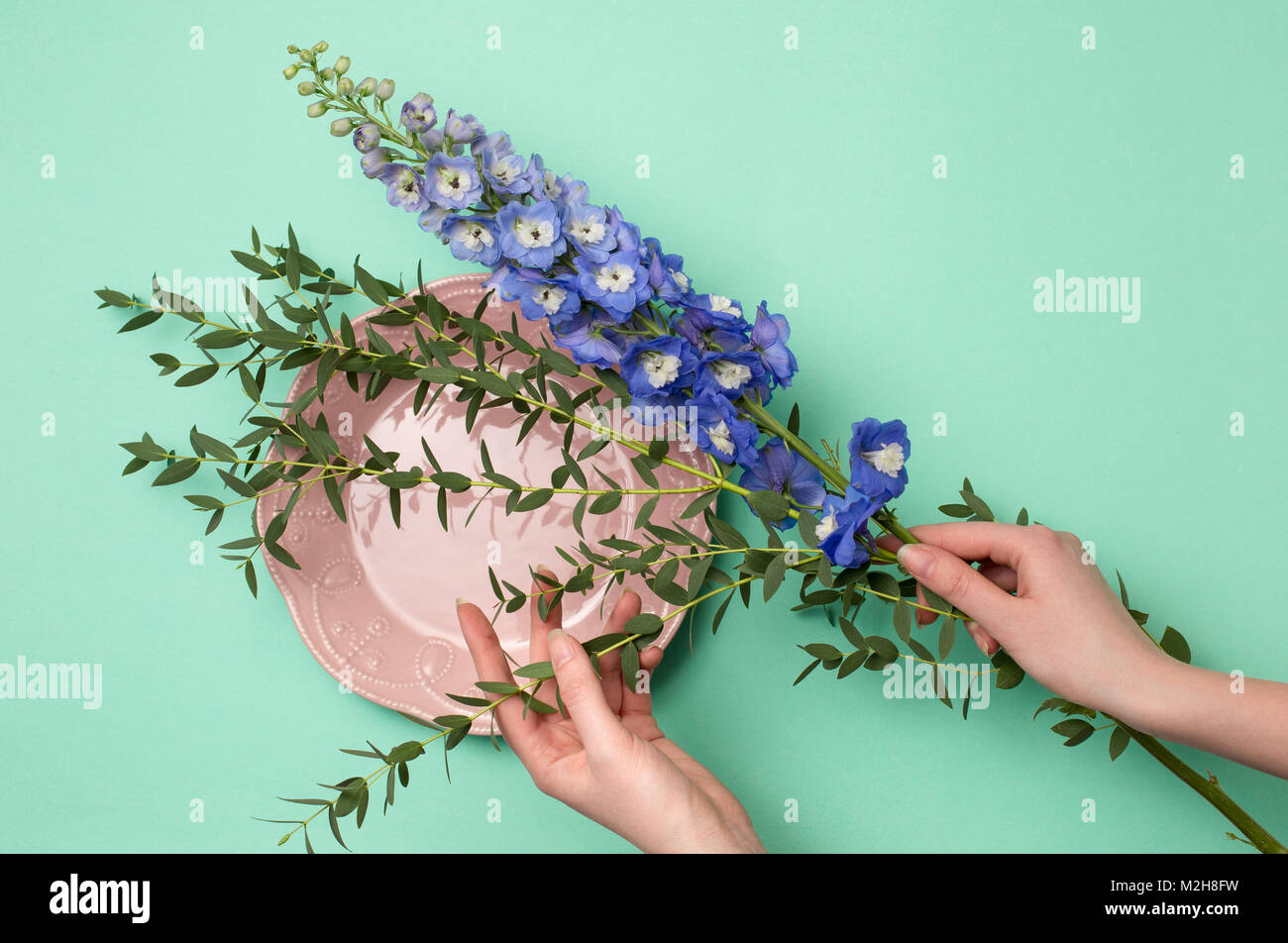 Tools and accessories florists need for making up a bouquet Stock Photo ...