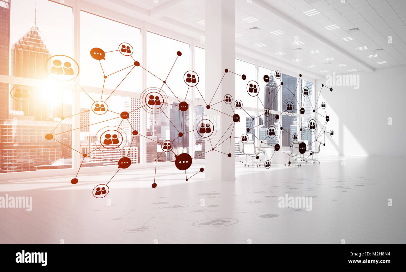 Networking and wireless connection as concept for effective modern ...