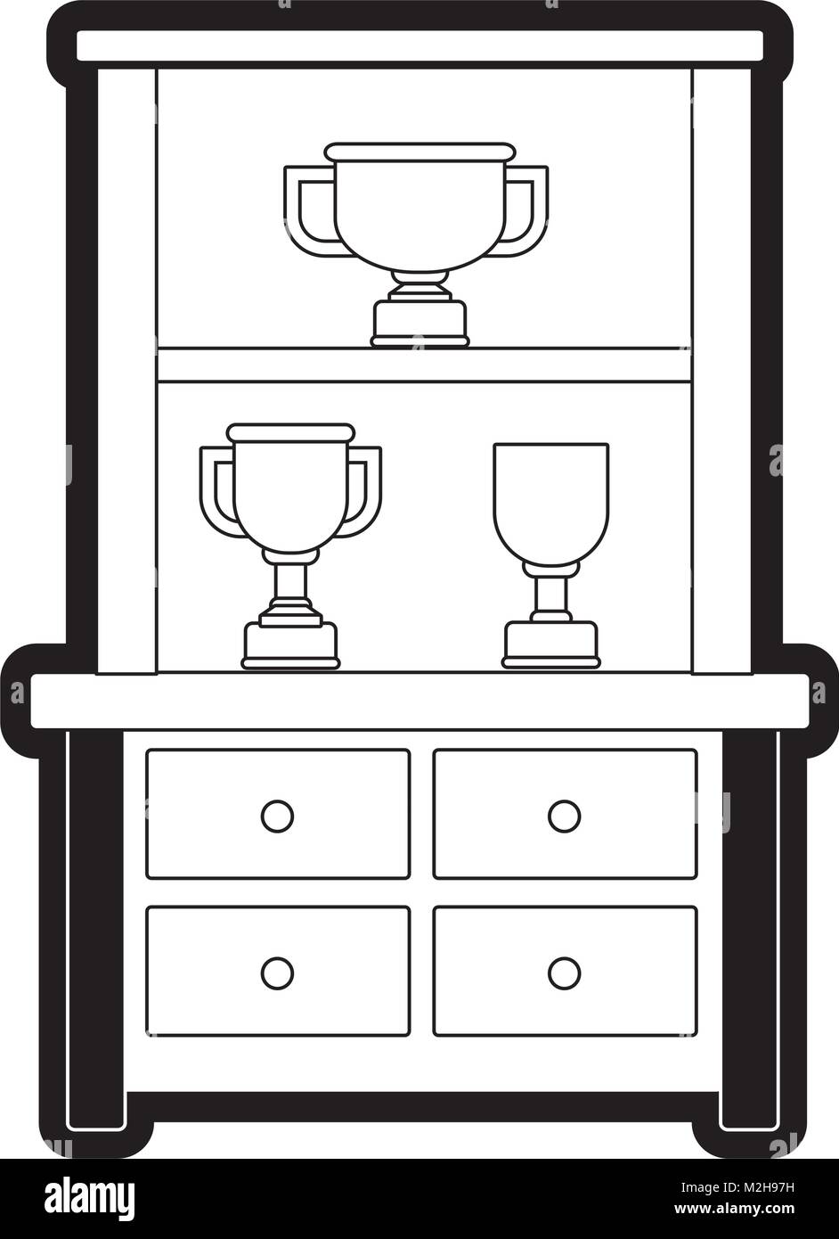 shelves with trophies icon Stock Vector Image & Art - Alamy