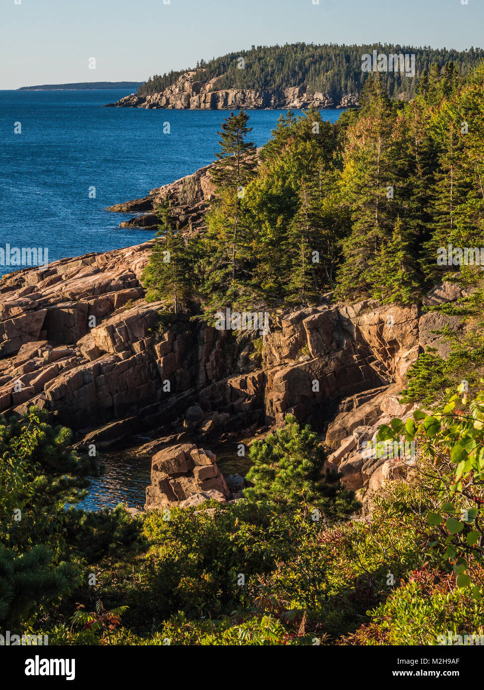 acadia np maine coastline Stock Photo - Alamy