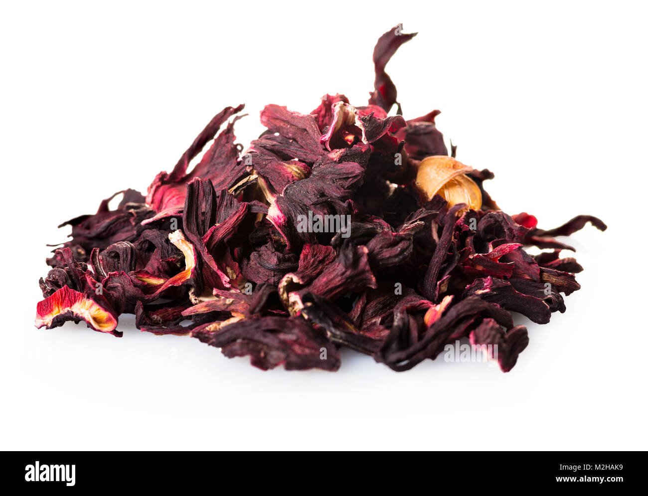 red floral dry tea on white isolated background Stock Photo - Alamy