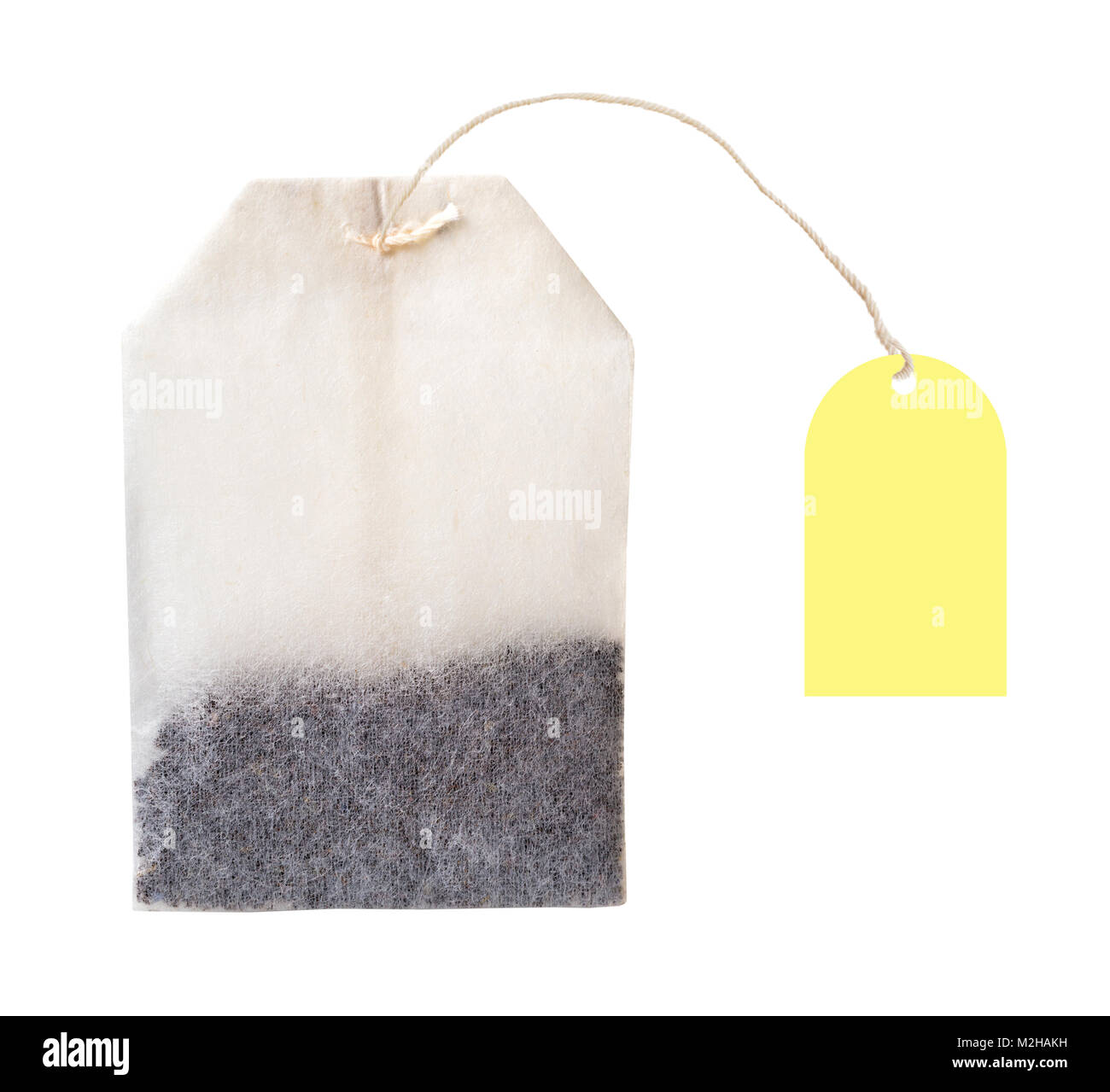 tea black bags close-up on white isolated background Stock Photo - Alamy