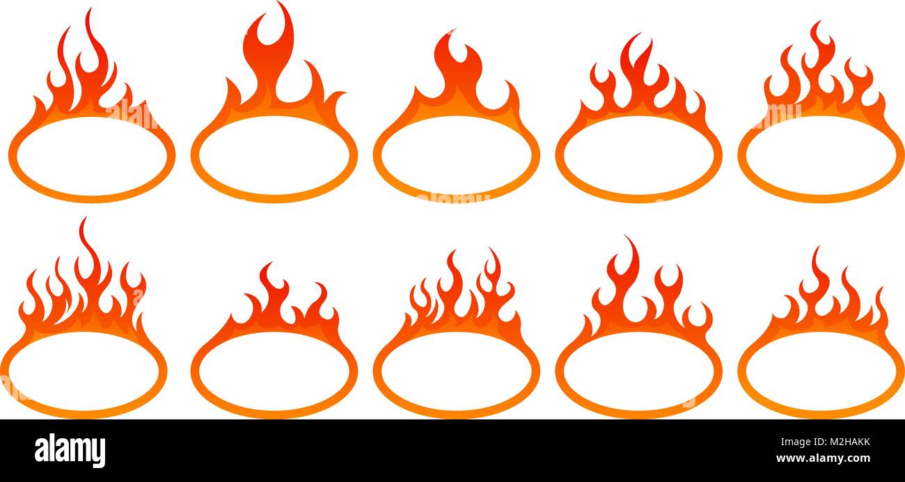 Fire icon set. Design element Stock Vector Image & Art - Alamy