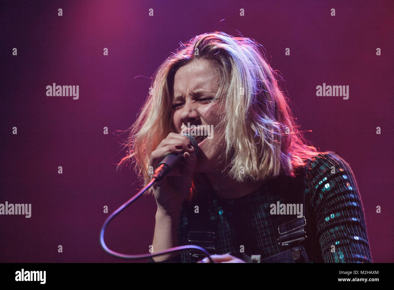 The Norwegian folk pop singer and musician Dagny performs a live ...