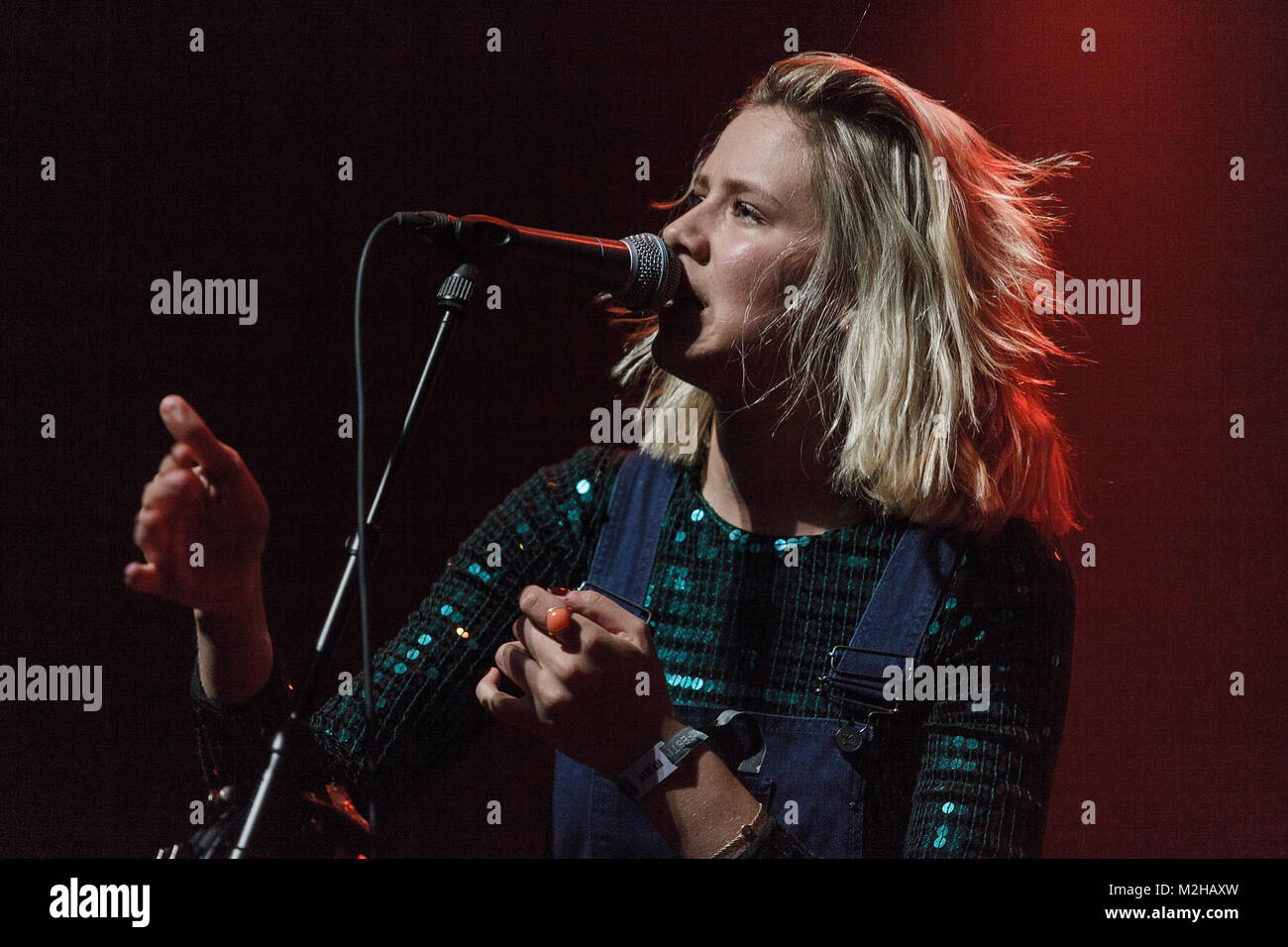 The Norwegian folk pop singer and musician Dagny performs a live ...