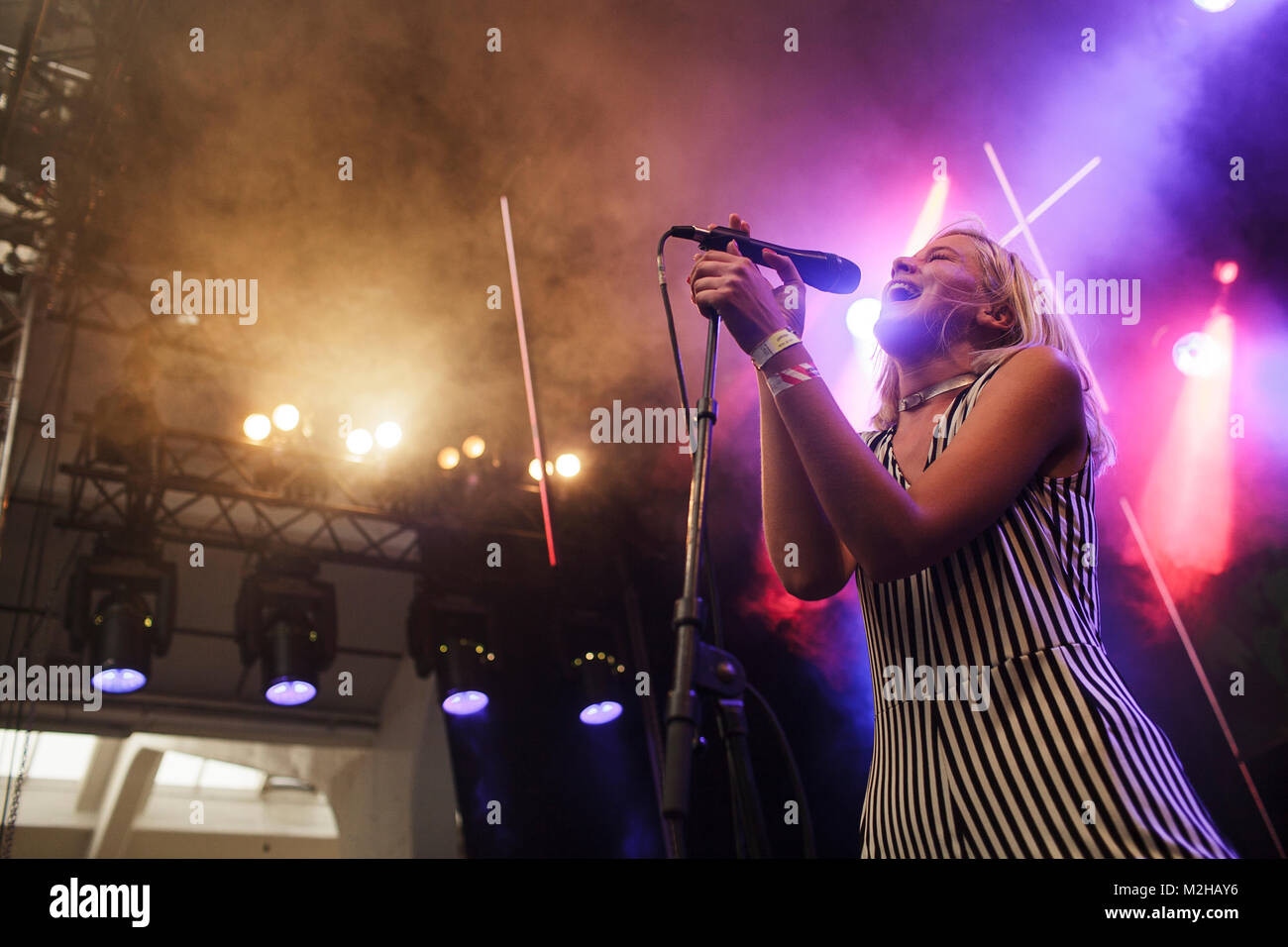 The Norwegian folk pop singer and musician Dagny performs a live ...