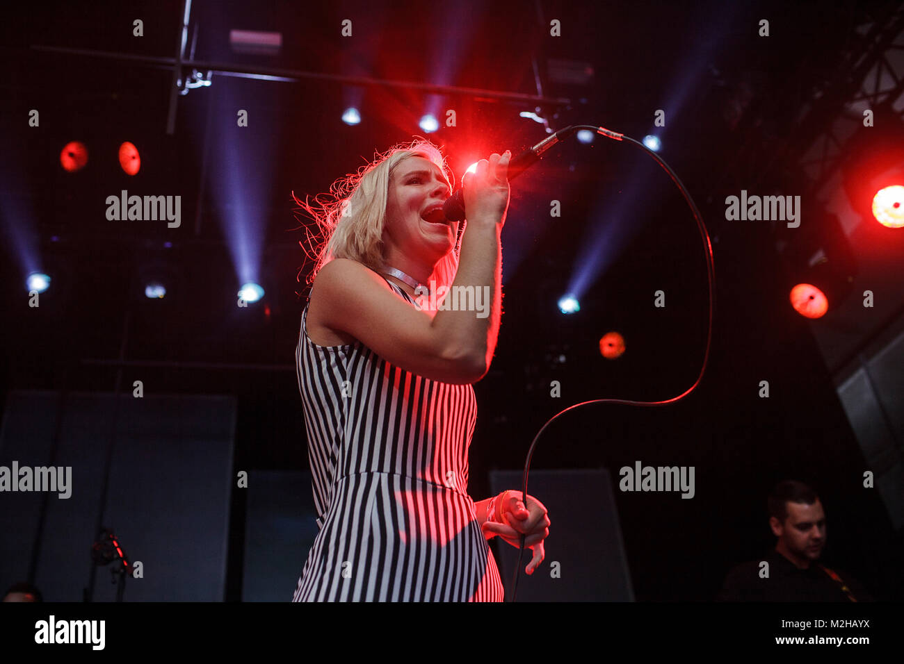 The Norwegian folk pop singer and musician Dagny performs a live ...