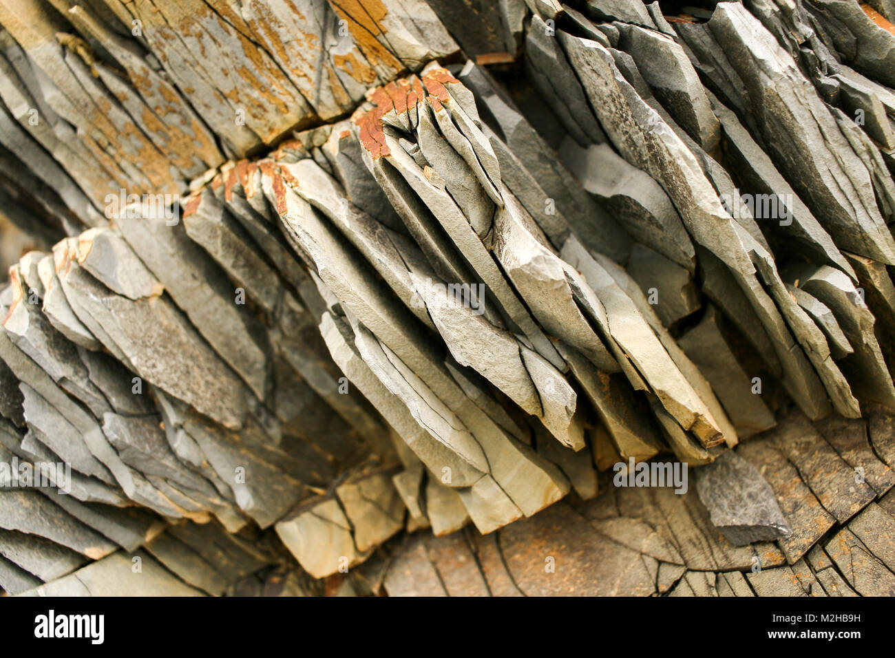 Layered rock structure grey hi-res stock photography and images - Alamy