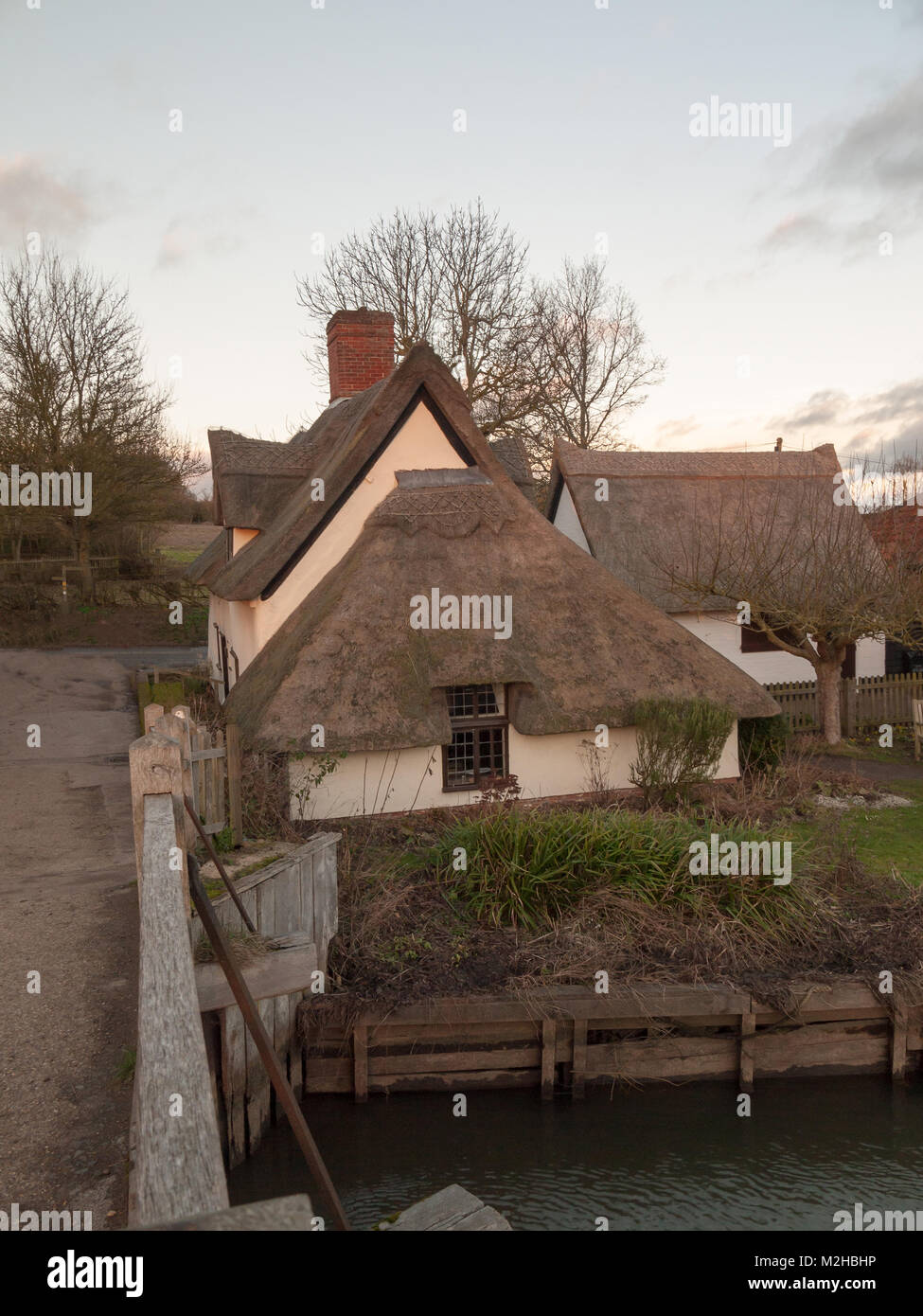 old farm land uk cottage house flatford mill uk; essex; england; uk ...