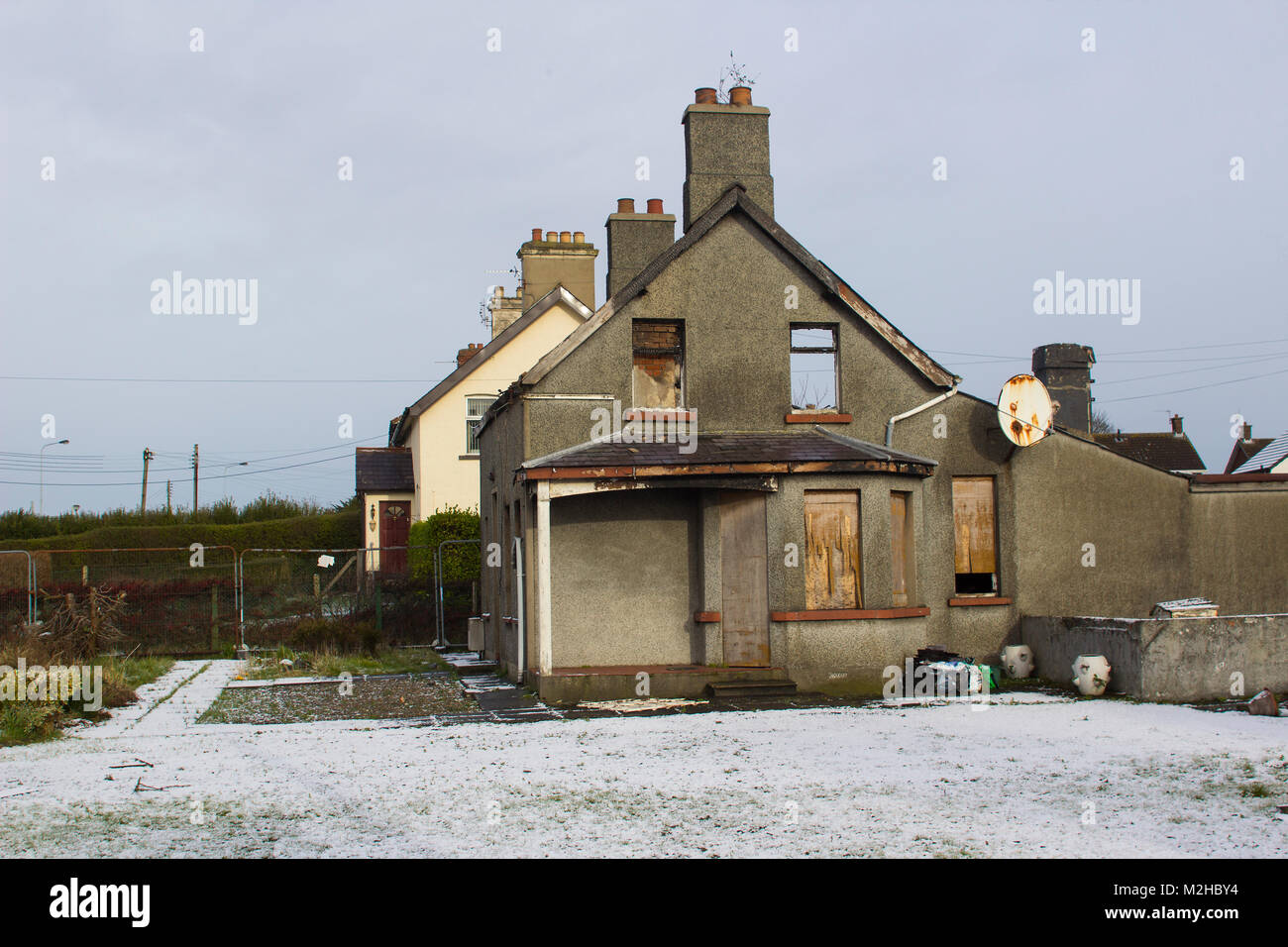 A small detached bungalow totally destroyed by a fire in Bangor ...